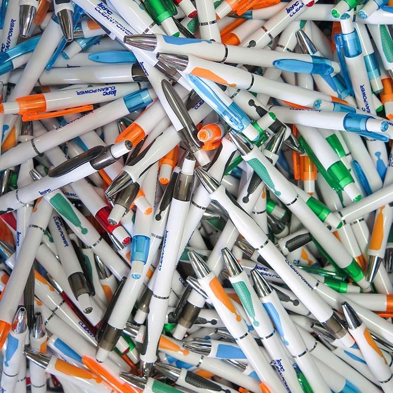 ผลงาน ปากกาสกรีน-irpc cleanpower | โรงงานผลิตปากกาพร้อมสกรีนโลโก้ - PEN ...